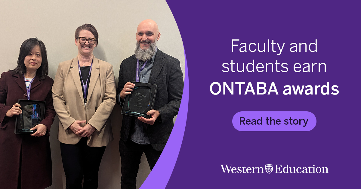 Faculty and students earn ONTABA awards - Faculty of Education ...